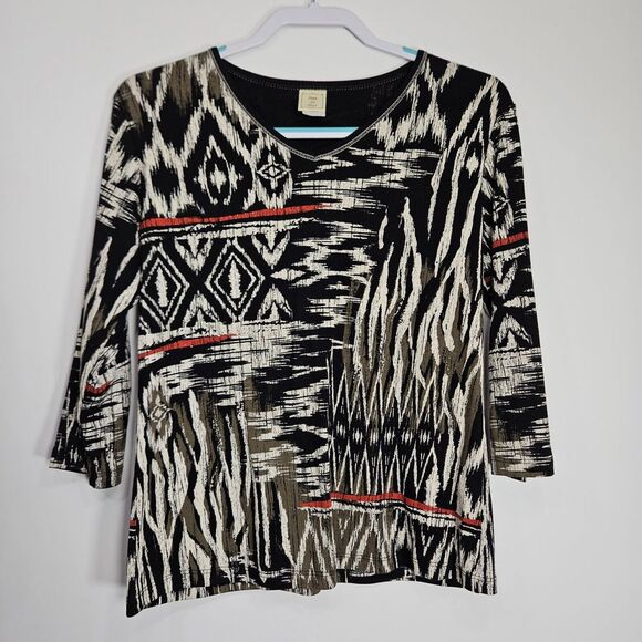 Jess & Jane | Tops | Jess Jane Top Medium Womens Southwest Art To Wear ...